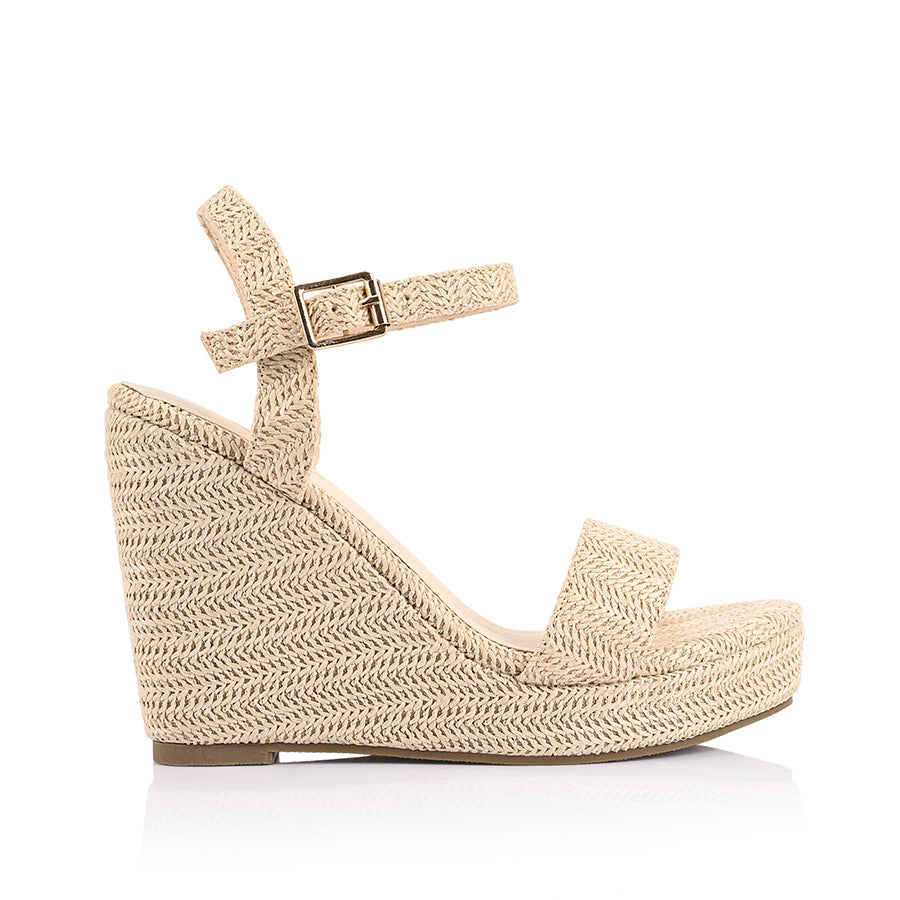 Amaya Rope Wedges - Raffia – Verali Shoes