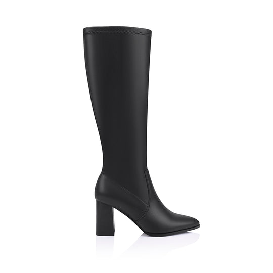 Marlo Knee High Boots - Black – Verali Shoes