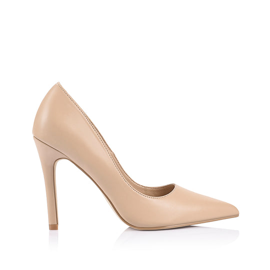 Mikayla Stiletto Heel Pumps - Beige – Verali Shoes