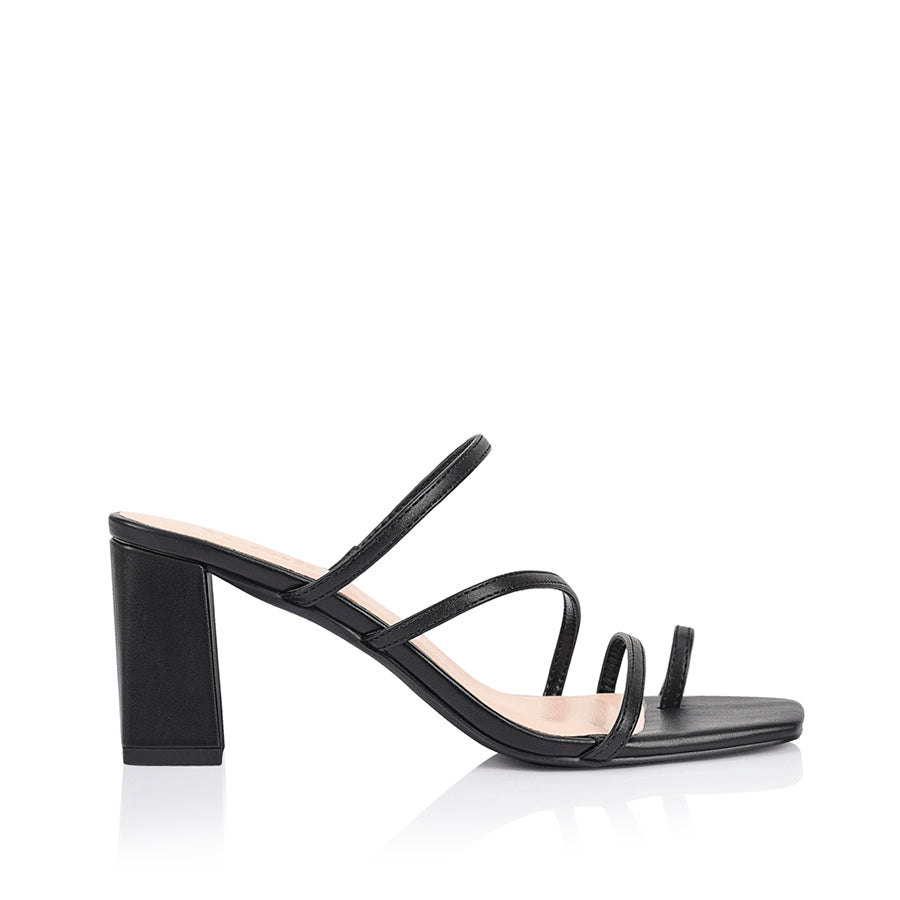 Nature Block Heel Mules - Black – Verali Shoes