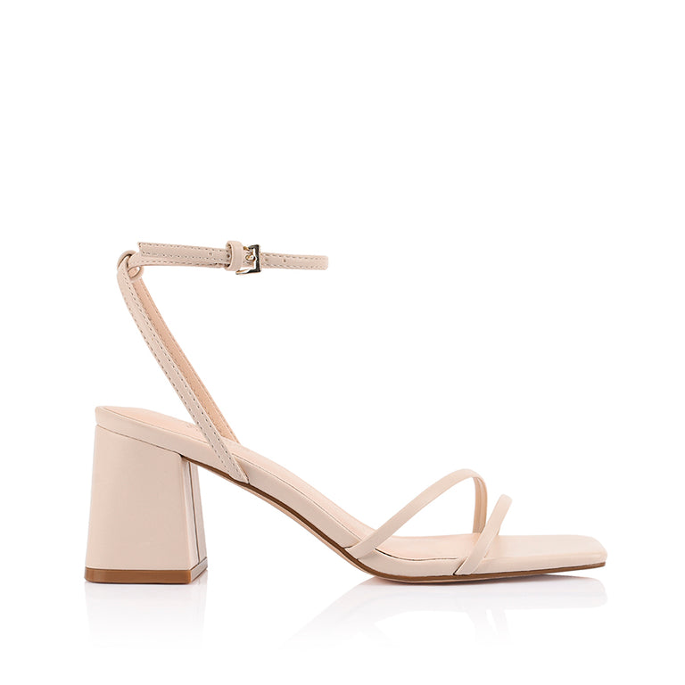Stevie Block Heel Sandals - Bone – Verali Shoes